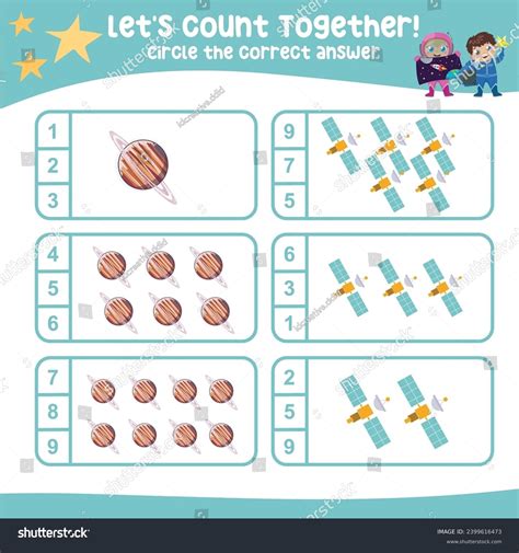 Count And Circle The Correct Number Más De 500 Vectores De Stock Y