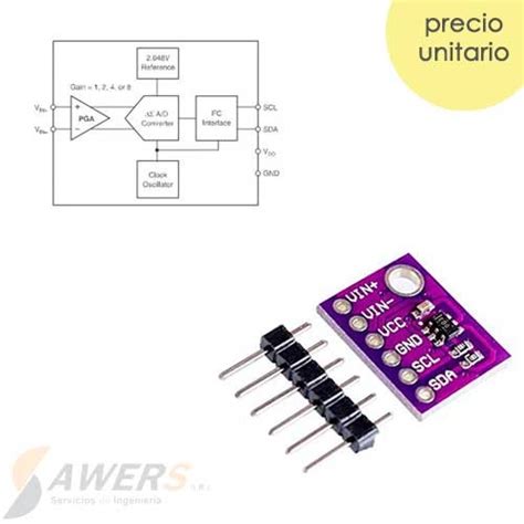 ADS Conversor ADC Bit CH PGA Delta Sigma
