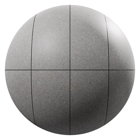 Rectangular Terrazzo Matte Tile Texture Pale Grey Poliigon