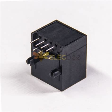 Unshielded RJ Single Port Ethernet Network Connector Without LED Through Hole