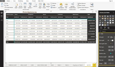 Format Power BI Matrix