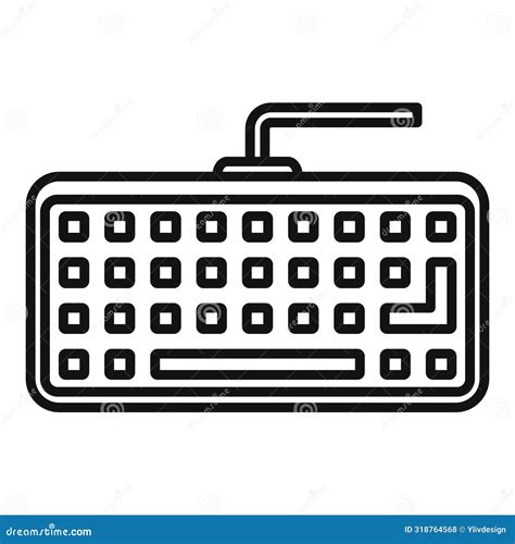 Line Art Illustration Of Computer Keyboard Stock Vector Illustration
