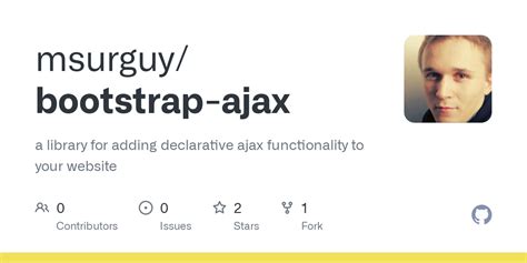 Github Msurguybootstrap Ajax A Library For Adding Declarative Ajax
