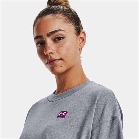 Under Armour Logo Womens T Shirt Grey 1379948 035