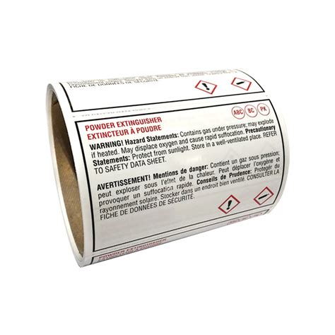 Whmis Label Dry Chemical Blank Label Sds Format Safety Supplies