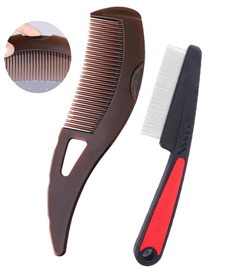 Dandruff Comb Stainless Steel Fine Tooth Comb Scalp Psoriasis Comb Dandruff Remover Comb