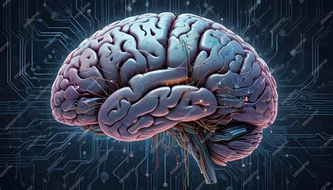 Realistic 3d Rendering Of Fusion Brain Computer Artificial Intelligence