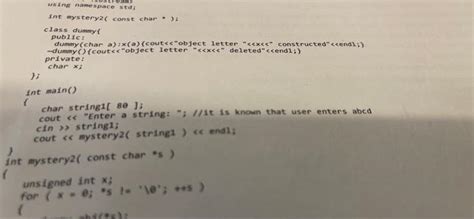 Using Namespace Std Int Mystery2 Const Char