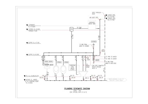 Design Element Plumbing Professional Building Drawing