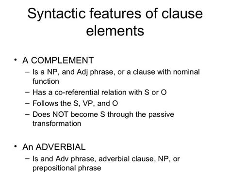 week 5 syntactic and semantic role of clause elements with key