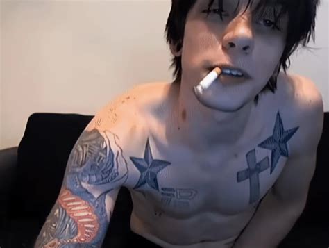  Loop Of Hot Tattooed Guy Smoking