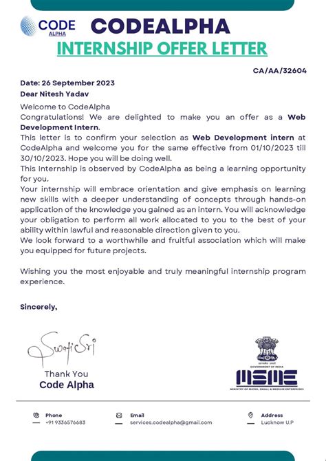 Nitesh Yadav On Linkedin Helloconnection Webdevelopment Internshipjourney Codealpha