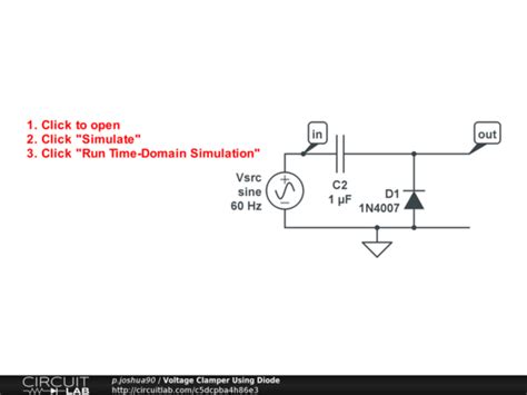 voltage clamper using diode circuitlab