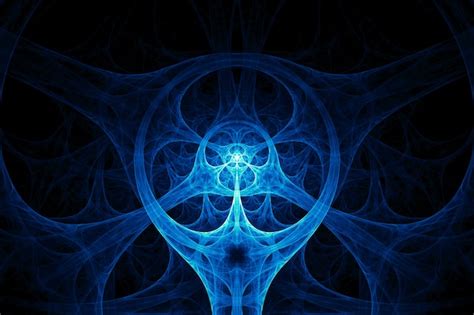 Premium Photo Blue Abstract Circular Spike Shape