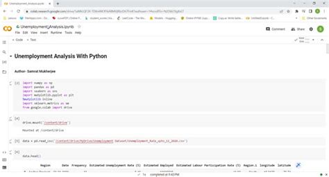 Samrat Mukherjee On Linkedin Oasisinfobyte Datascienceinternship Unemploymentanalysis Python
