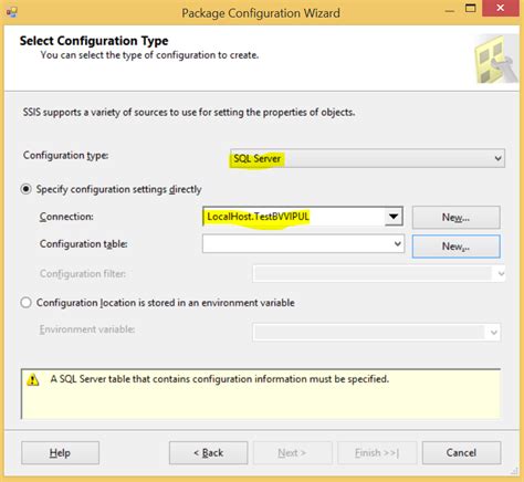 Implementing Sql Server Package Configuration In Sql Server Integration Services
