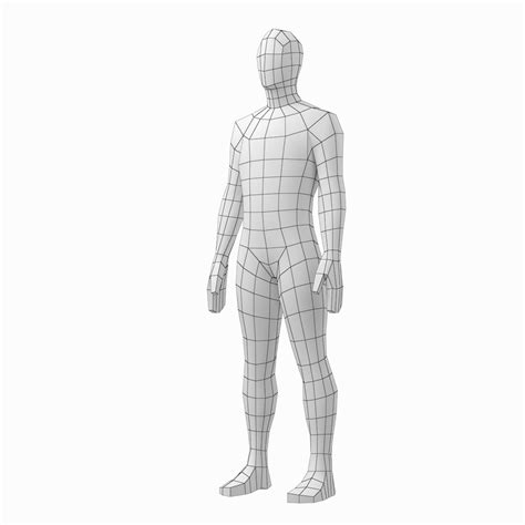 Male And Female Low Poly Base Mesh In Rest Pose Artofit