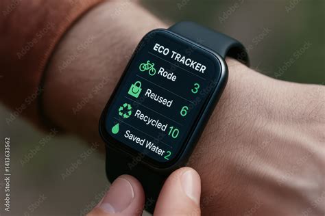 Eco Tracker Smartwatch Displays Metrics On Sustainability Efforts