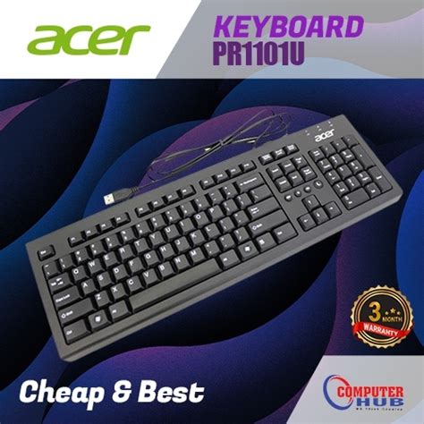 Refurbished Acer Pr U Usb Wired Slim Keyboard Dkusb P D Shopee Singapore