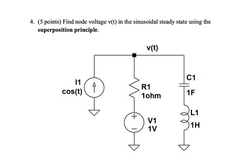 solved 4 5 points find node voltage v t in the