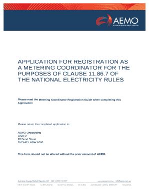 This Should Not Be Altered Without The Prior Consent Of AEMO Doc Template PdfFiller