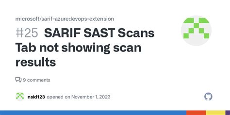 Sarif Sast Scans Tab Not Showing Scan Results · Issue 25 · Microsoft
