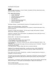 SCM Module 6 Study Guide SCM Module 6 Study Guide E Notes Recap Of Supply Chain Basics Focus