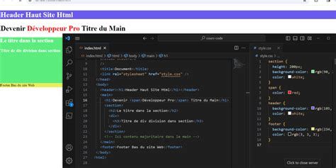 Balise Html Main Div Et Span