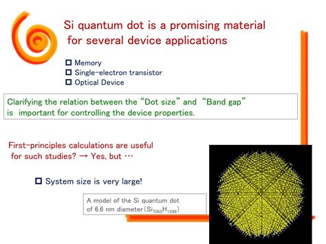 Ppt Large Scale Density Functional Calculations For Nano Meter Size Si Materials Powerpoint