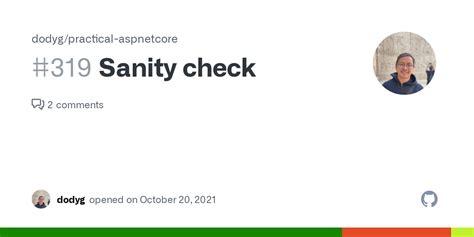 Sanity Check Issue Dodyg Practical Aspnetcore Github