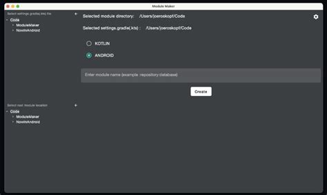 Desktop Compose Application For Creating Android Modules