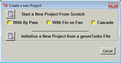 Menu PROJECT Additional Export CFD FEA Fidelity AutoGrid
