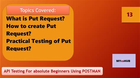 What Is Put Request How To Create Put Request Api Testing Using Postman Youtube