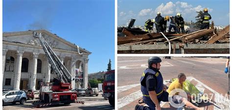 Теракт у Чернігові 19 серпня що відбувається на місці влучання ракети РФ свіжі відео від