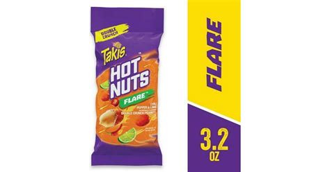 Takis Hot Nuts Flare Double Crunch Peanuts Chili Pepper Lime