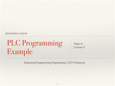 Solution Plc Programming Examples Studypool