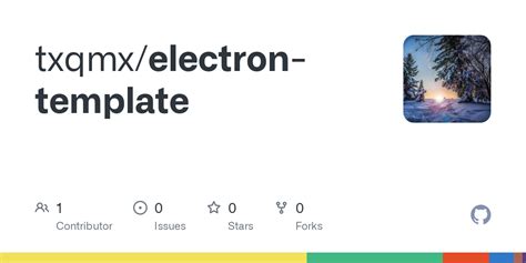 GitHub Txqmx Electron Template