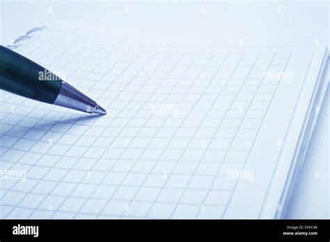 Ballpoint Pen And Notebook Close Up Stock Photo Alamy