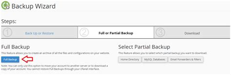 How To Backup Your Website With Cpanel Using Backup Wizard Exabytessg Singapore Support Portal