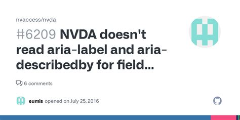 Nvda Doesnt Read Aria Label And Aria Describedby For Field Focused By Anchor Link · Issue 6209
