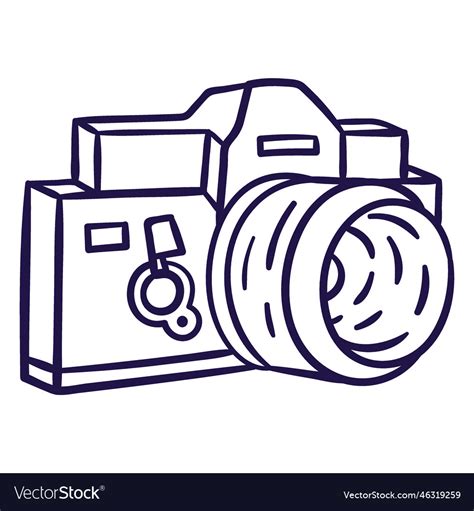 Analog Camera Stroke Royalty Free Vector Image