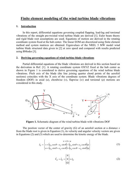 Pdf Finite Element Modelling Of The Wind Turbine Blade