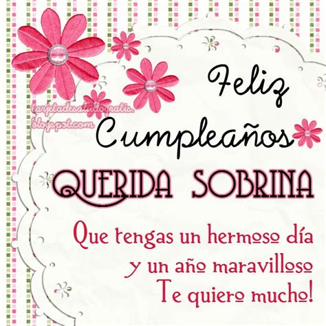 Tarjetas De Cumplea Os Para Una Sobrina Tarjetas De Cumplea Os