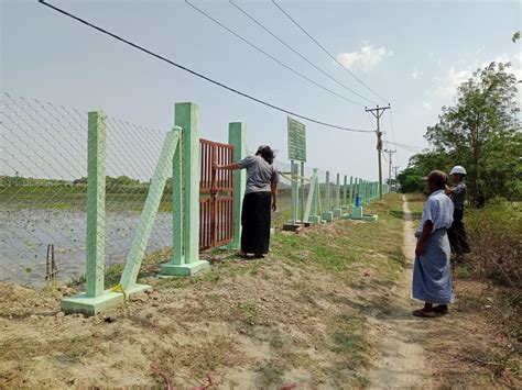 ခရမ်းမြို့နယ်တွင် ရေကန်ခြံစည်းရိုးကာရံခြင်း ကွင်းဆင်းစစ်ဆေး