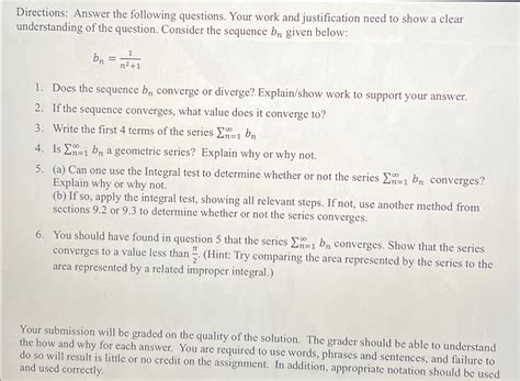 Solved Directions Answer The Following Questions Your Work