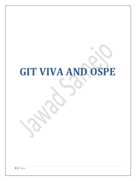Git Viva And Ospe Pdf