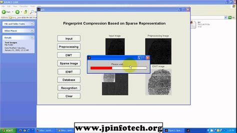 Fingerprint Compression Based On Sparse Representation Matlab Youtube