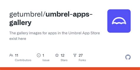 GitHub Getumbrel Umbrel Apps Gallery The Gallery Images For Apps In The Umbrel App Store