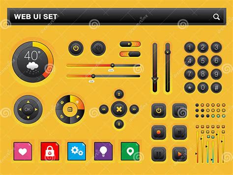 Ui Elements Design Stock Vector Illustration Of Graphic 36398852