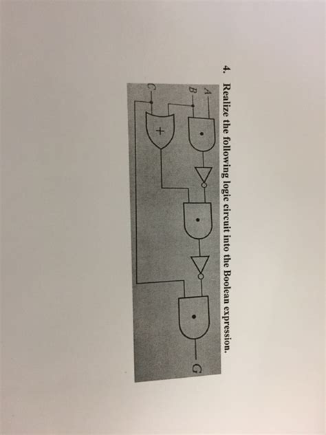 Solved Realize The Following Logic Circuit Into The Boolean